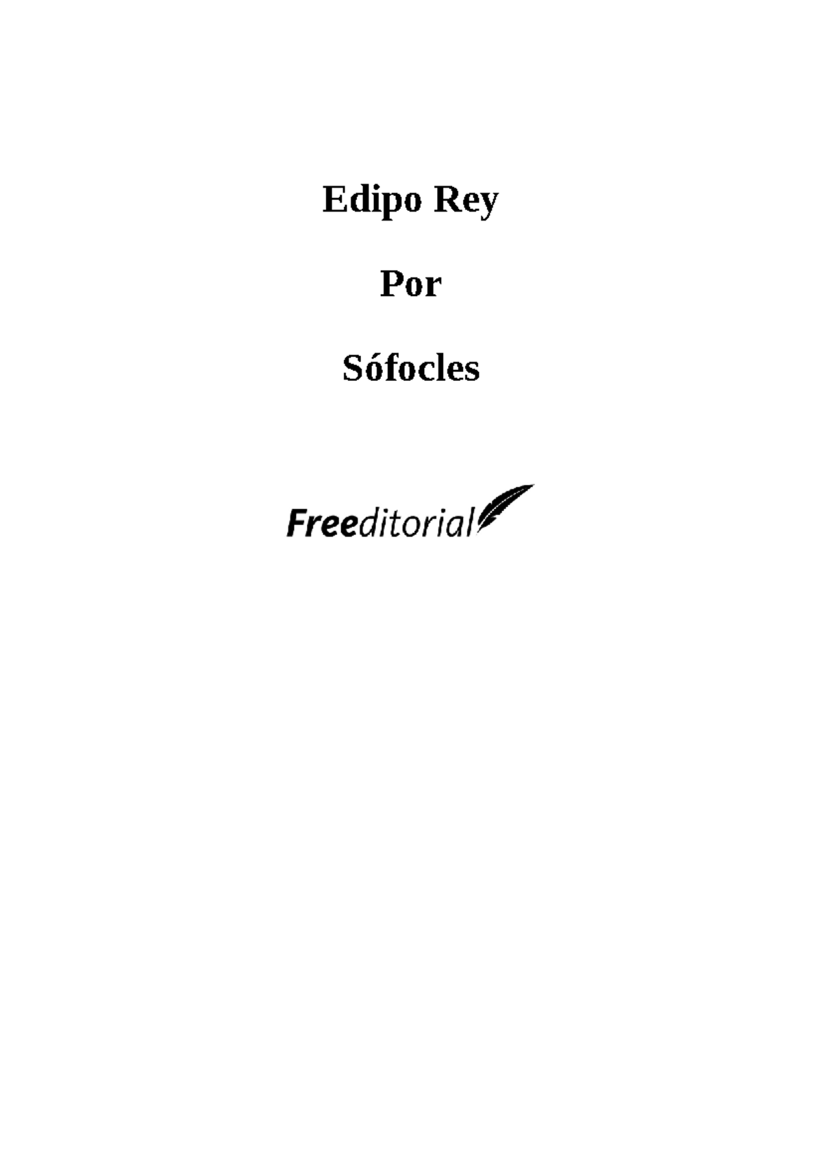 Esquilo Edipo Rey: Material para el Guion de Psicoterapia - Studocu