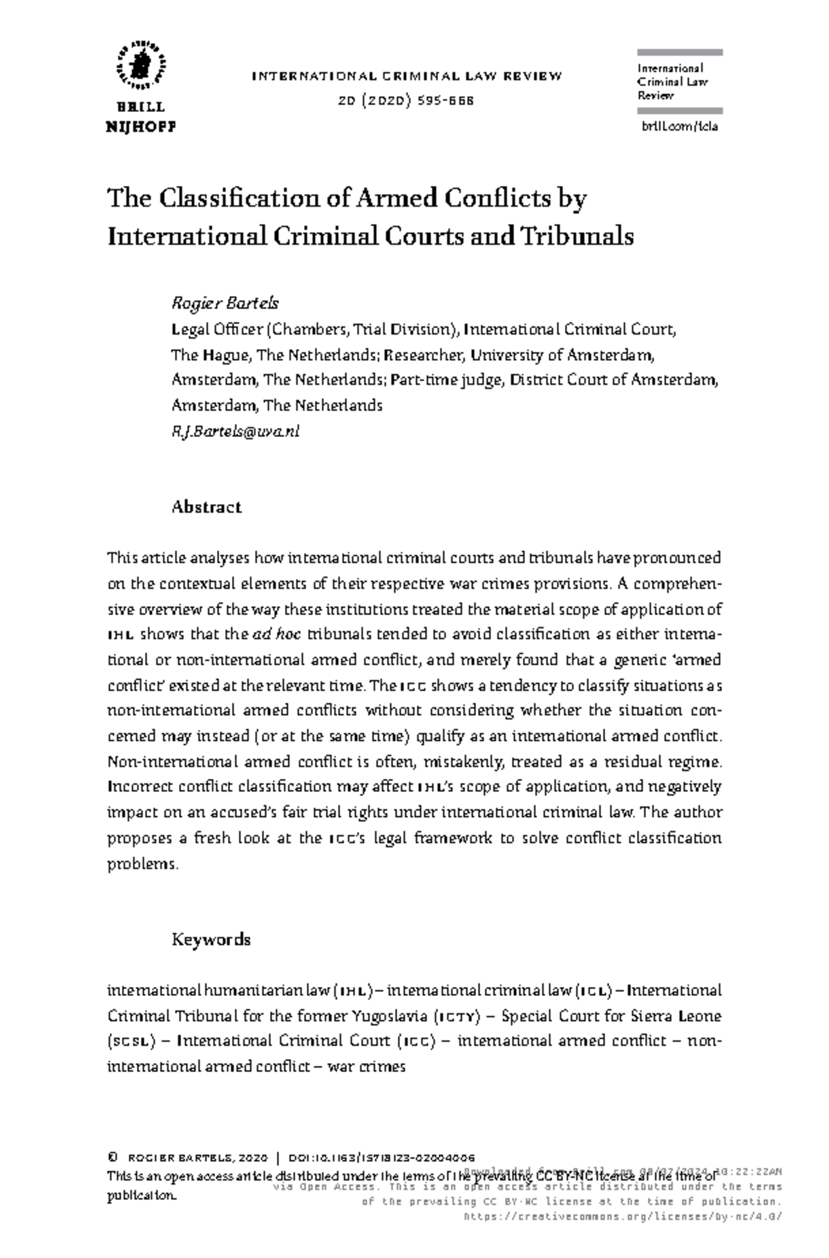 Icla-article-p595 595 - international criminal law review 20 (2020) 595 ...