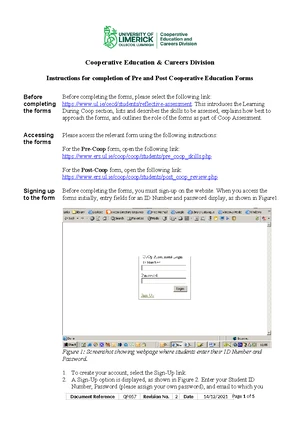 Cooperative Education Report Submission Guidelines and Insights - Studocu