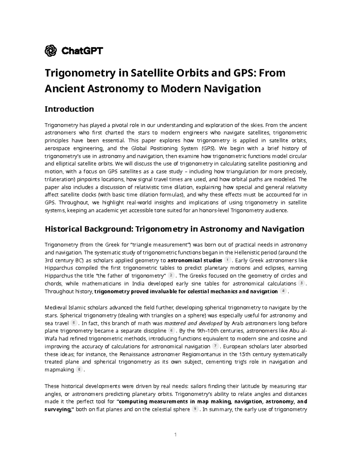 Trigonometry in Satellite Orbits & GPS: From Ancient to Modern ...