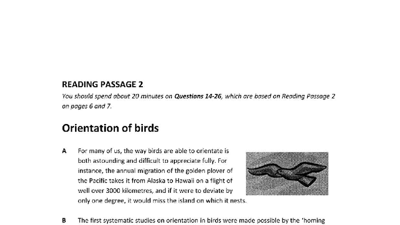 Birds' Orientation: Understanding Homing Behaviors and Migration - Studocu