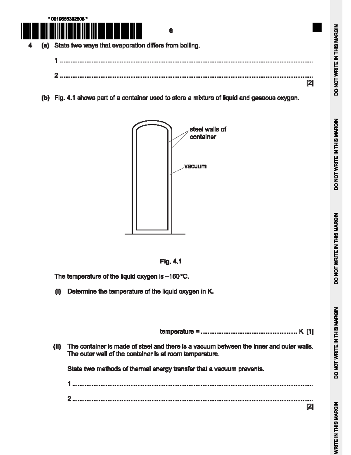 Q21 - Past Paper Questions for 9701: Evaporation vs. Boiling and ...