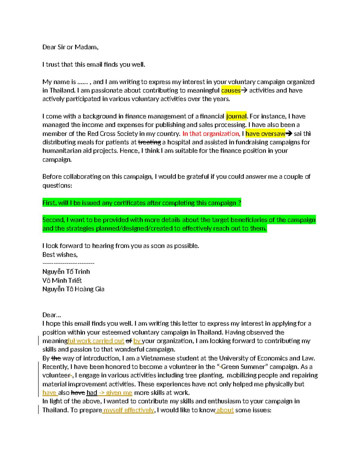 Writing email 123 - Dear Sir or Madam, I trust that this email finds ...