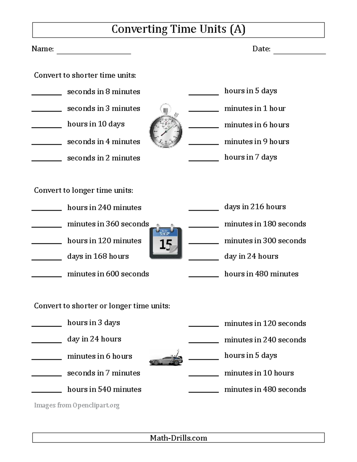Time Unit Conversion Practice (smhd 1step 001qp) - Studocu