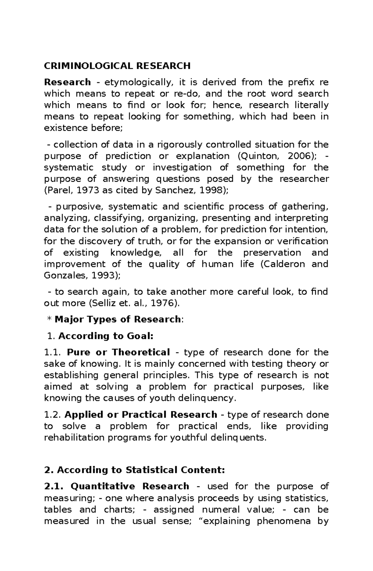 CRIM 101: Comprehensive Guide to Criminological Research Methods - Studocu