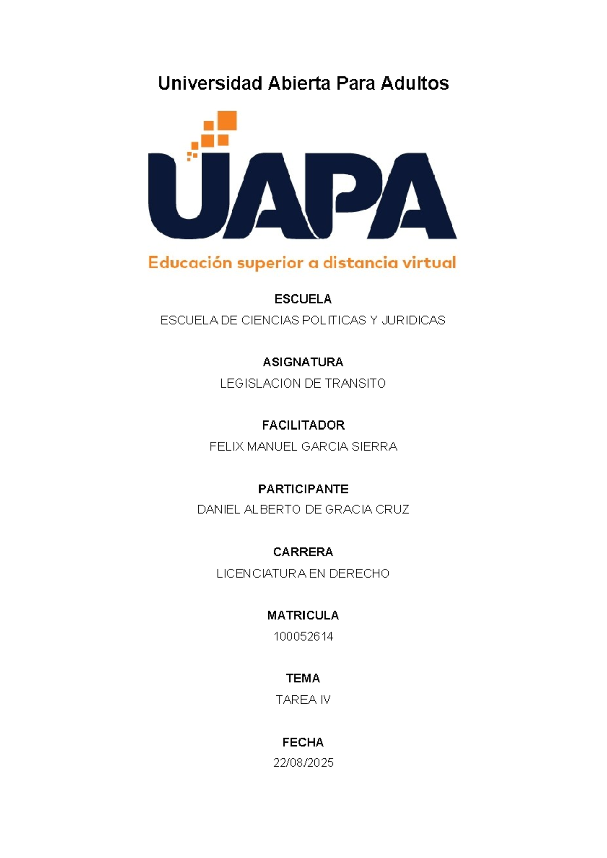 Tarea IV - Contratos de Seguros y Fianzas en Derecho - LEG 101 - Studocu