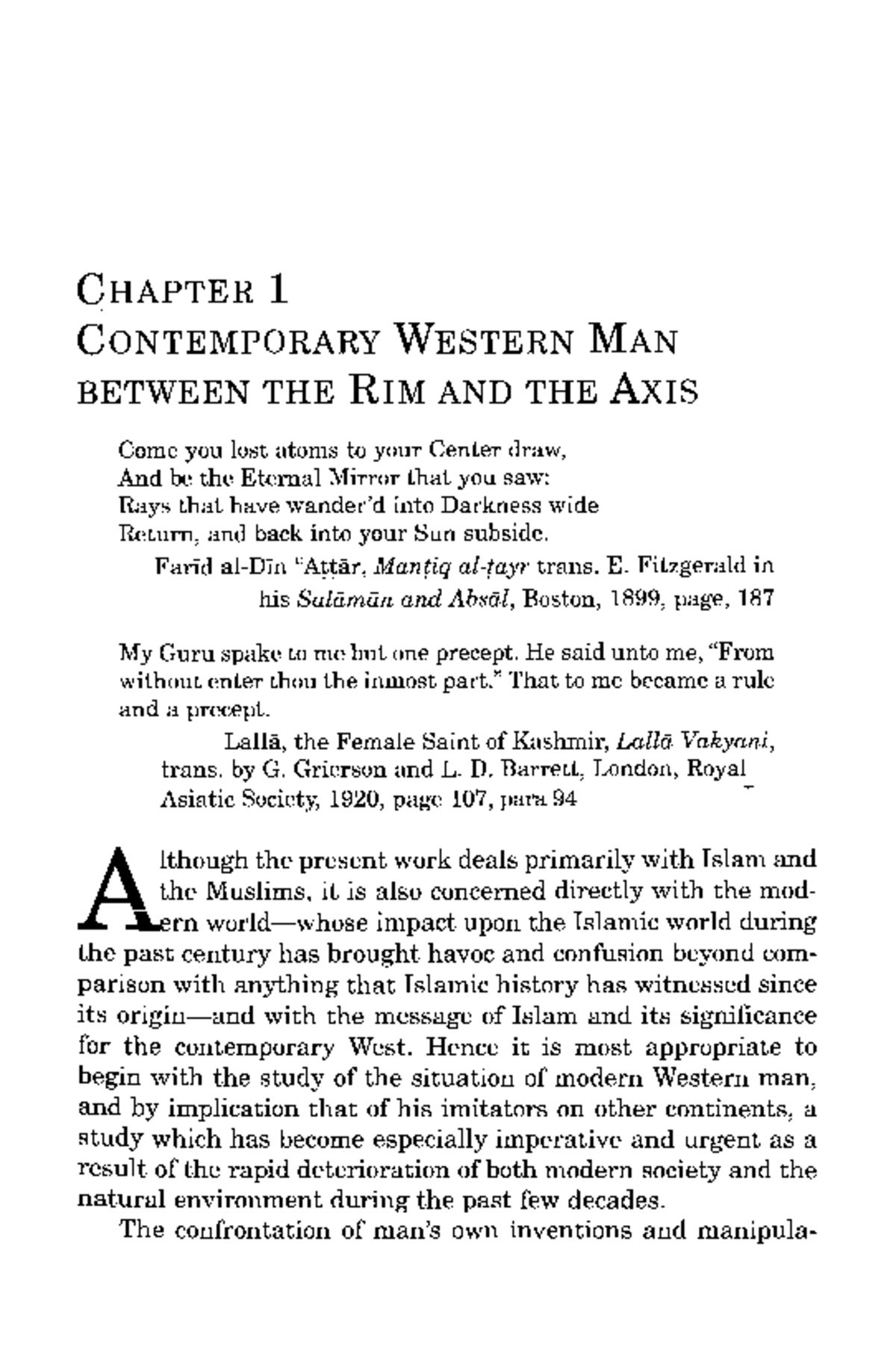 Contemporary Western Man: Analysis of 'Between the Rim and Axis' - Studocu