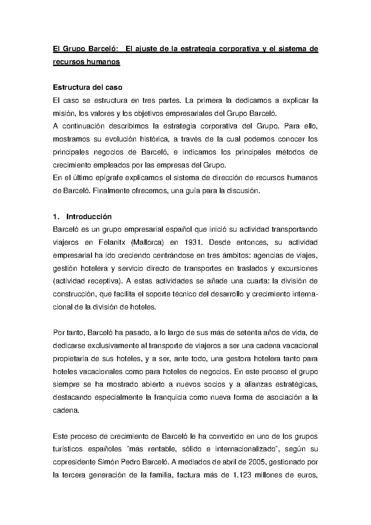 Caso de Estudio: Estrategia Corporativa y Recursos Humanos del Grupo ...