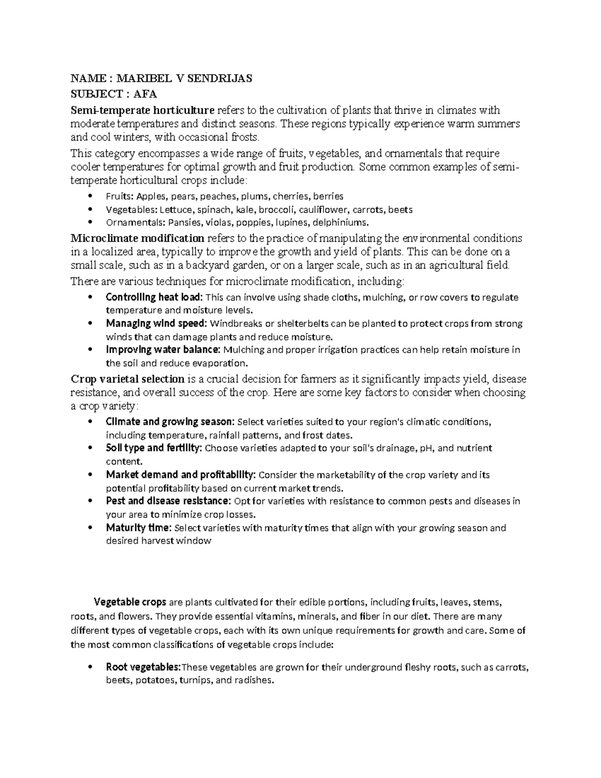 AFA Semi-Temperate Horticulture Overview: Crops and Management ...