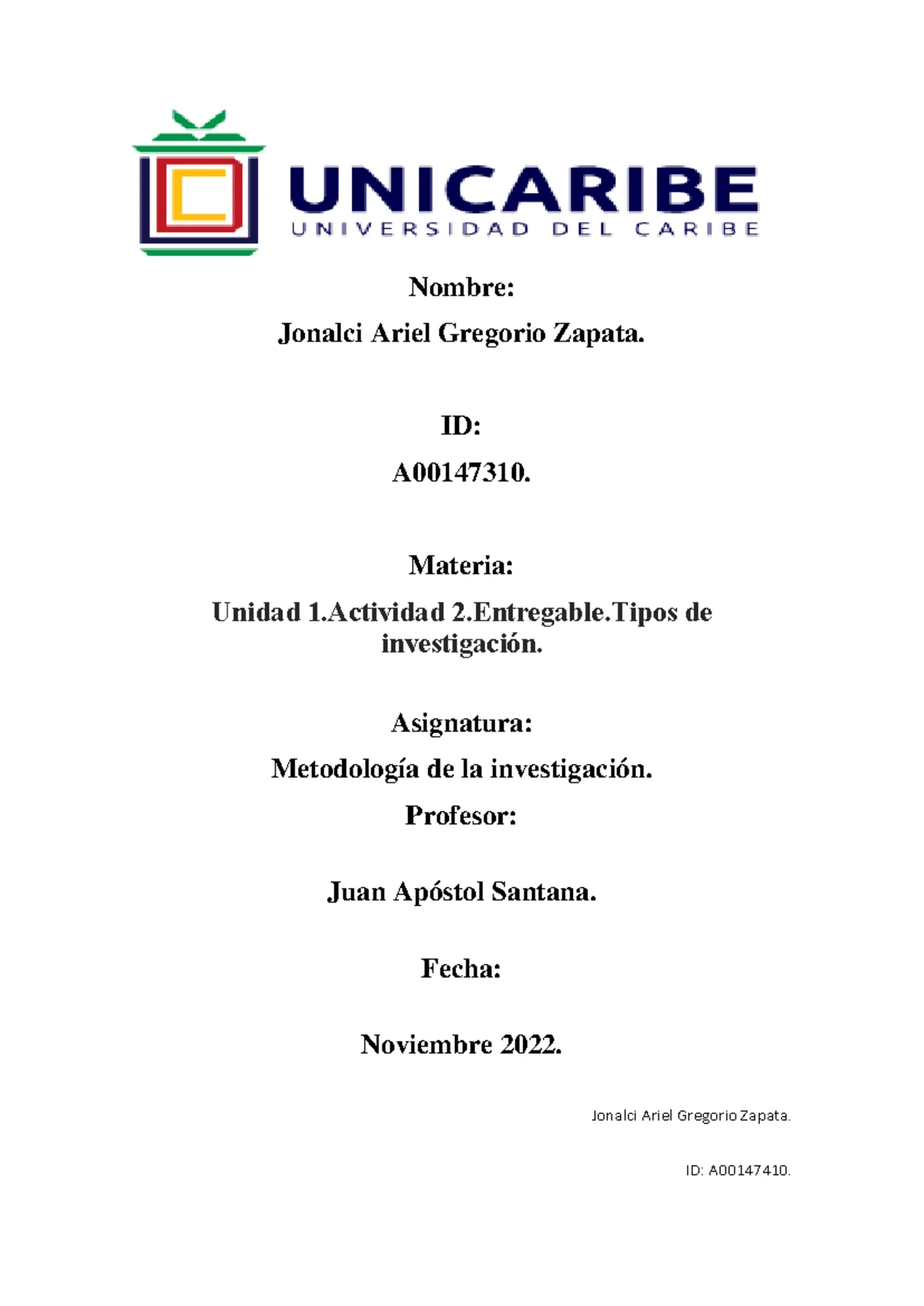 unidad 1. actividad 2. entregable. comparacion - CUADRO DE LOS OBJETIVOS DE LA INVERSIÓN DE LA ...