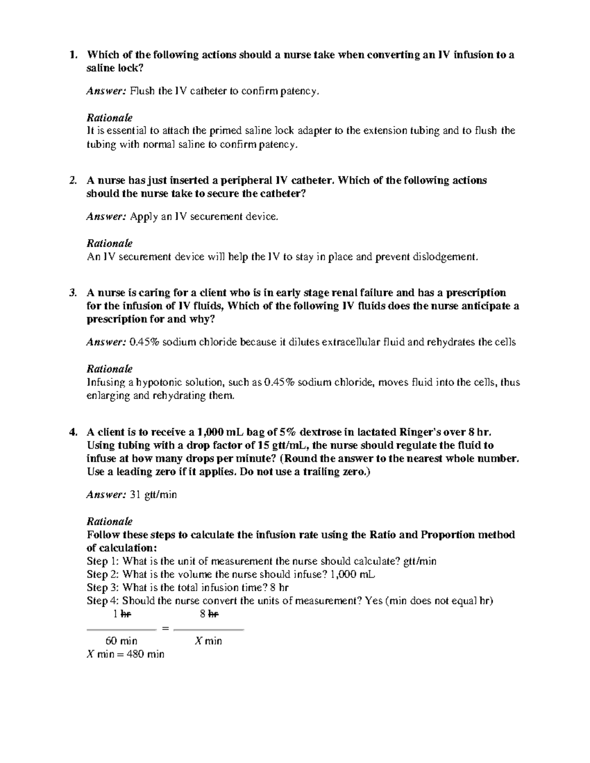ATI IV Therapy Study Guide: Key Concepts & Nursing Interventions - Studocu