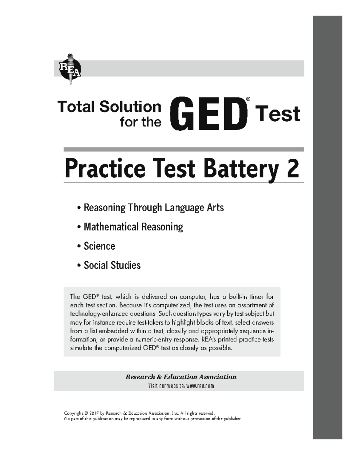 GED Online Test R2 - Practice Test 2 for Reasoning Through Language ...