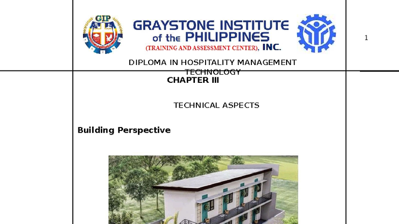 DIPLOMA IN HOSPITALITY MANAGEMENT TECHNOLOGY: Chapter 3 Technical Aspects - Studocu