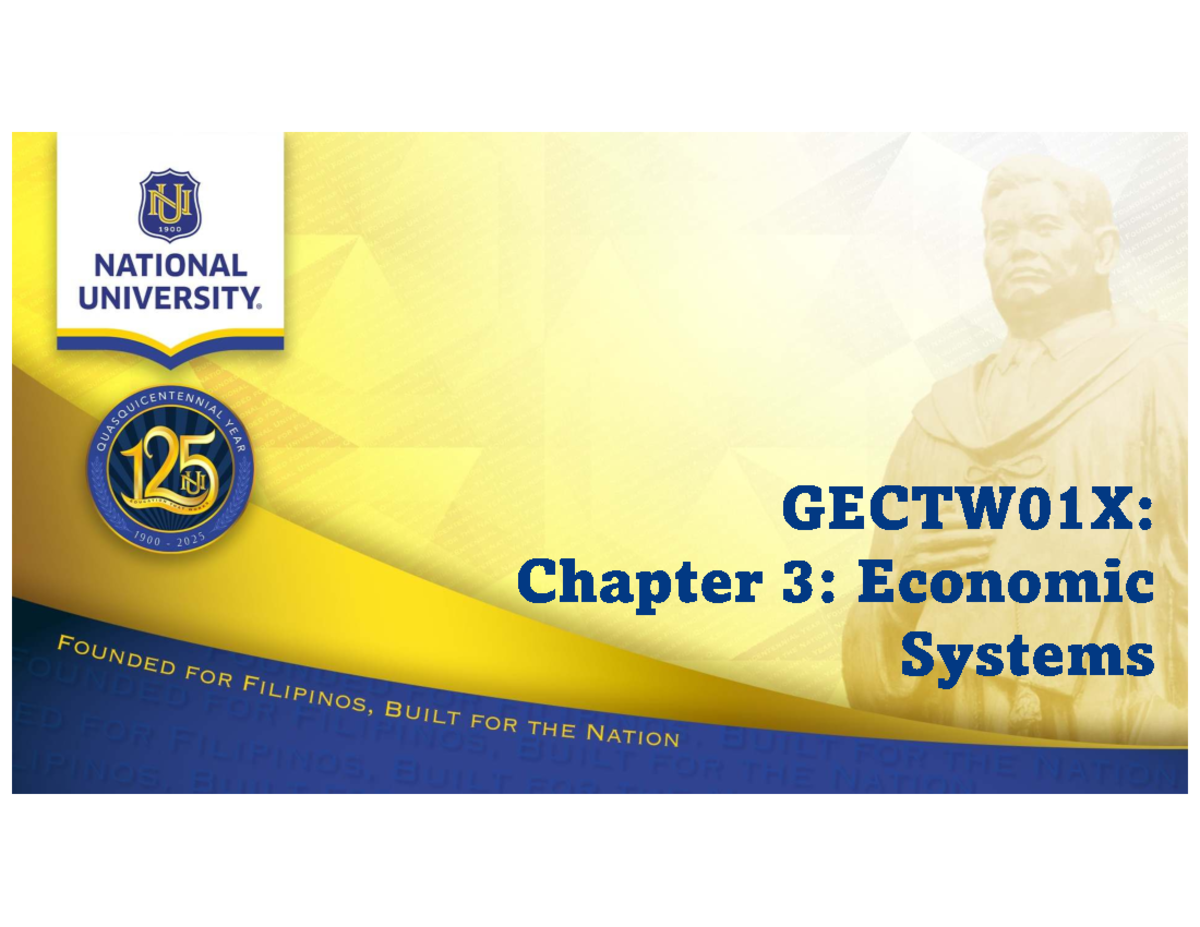 GECTW01X: Chapter 3 - Economic Systems and Globalization Insights - Studocu
