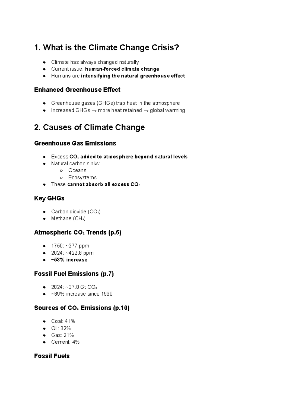 1043SCG Topic 4: Climate Change Crisis Overview and Solutions - Studocu