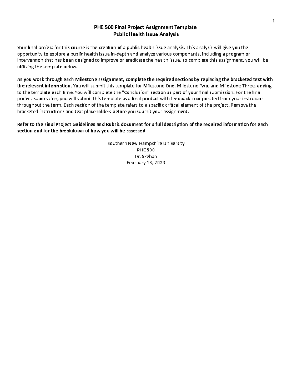 PHE 500 Final Project Milestone Three: Public Health Issue Analysis ...