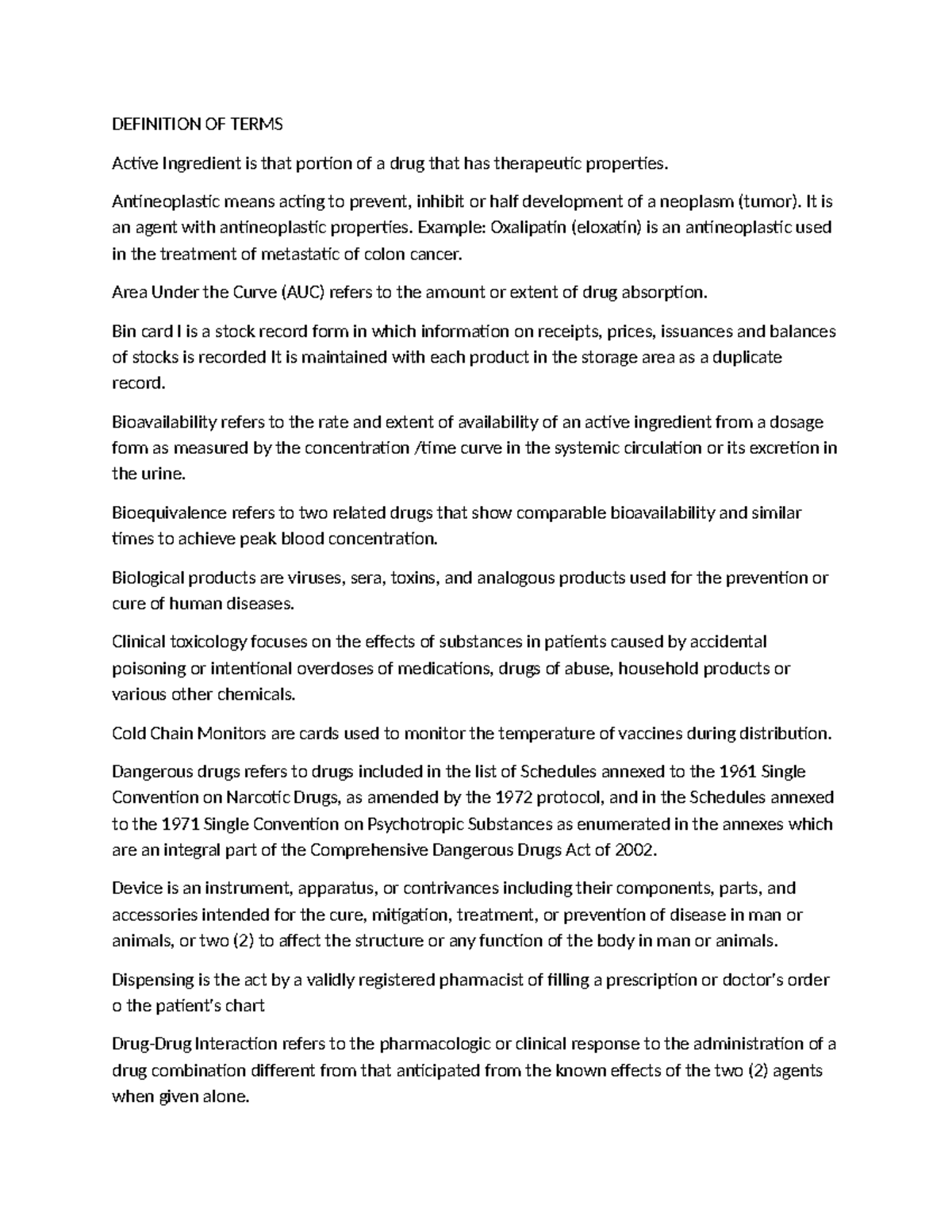 Definition of Terms in Derma: Key Concepts and Terminology - Studocu