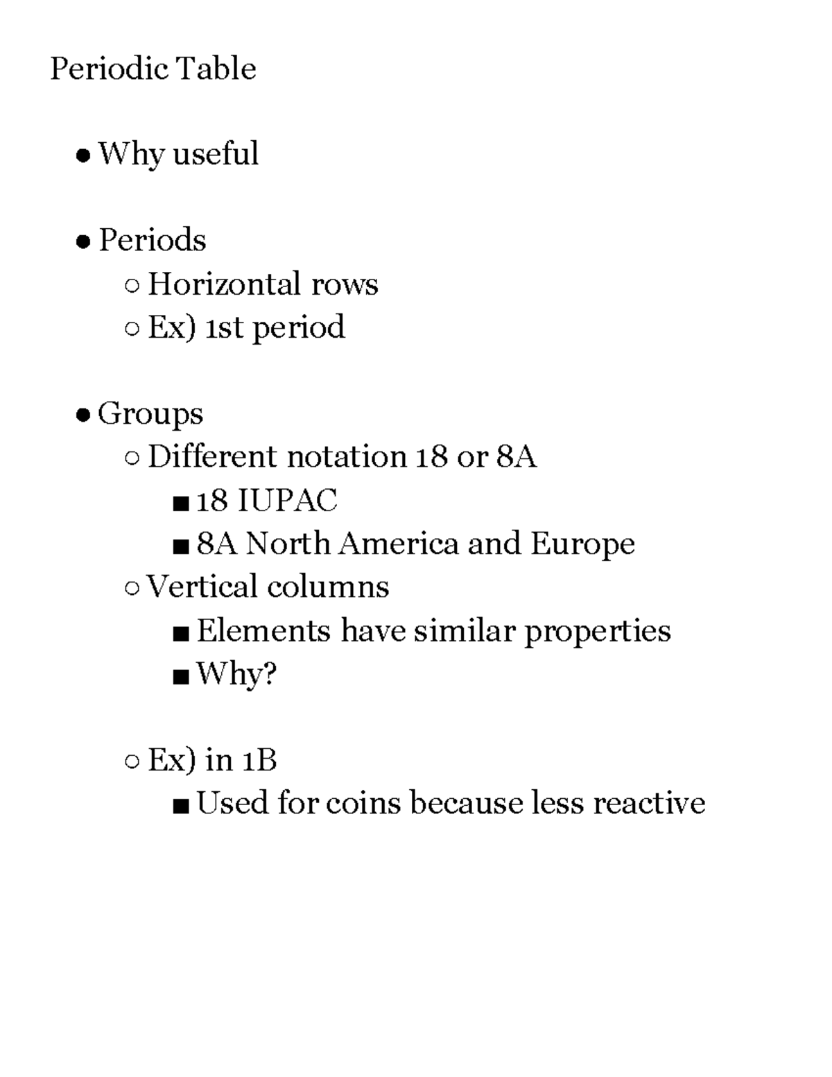 Periodic Table Overview and Key Properties Lessons - Periodic Table Why ...