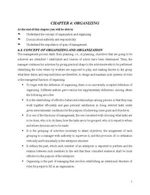 Introduction to management - Chapter One: Introduction 1 Meanings of ...