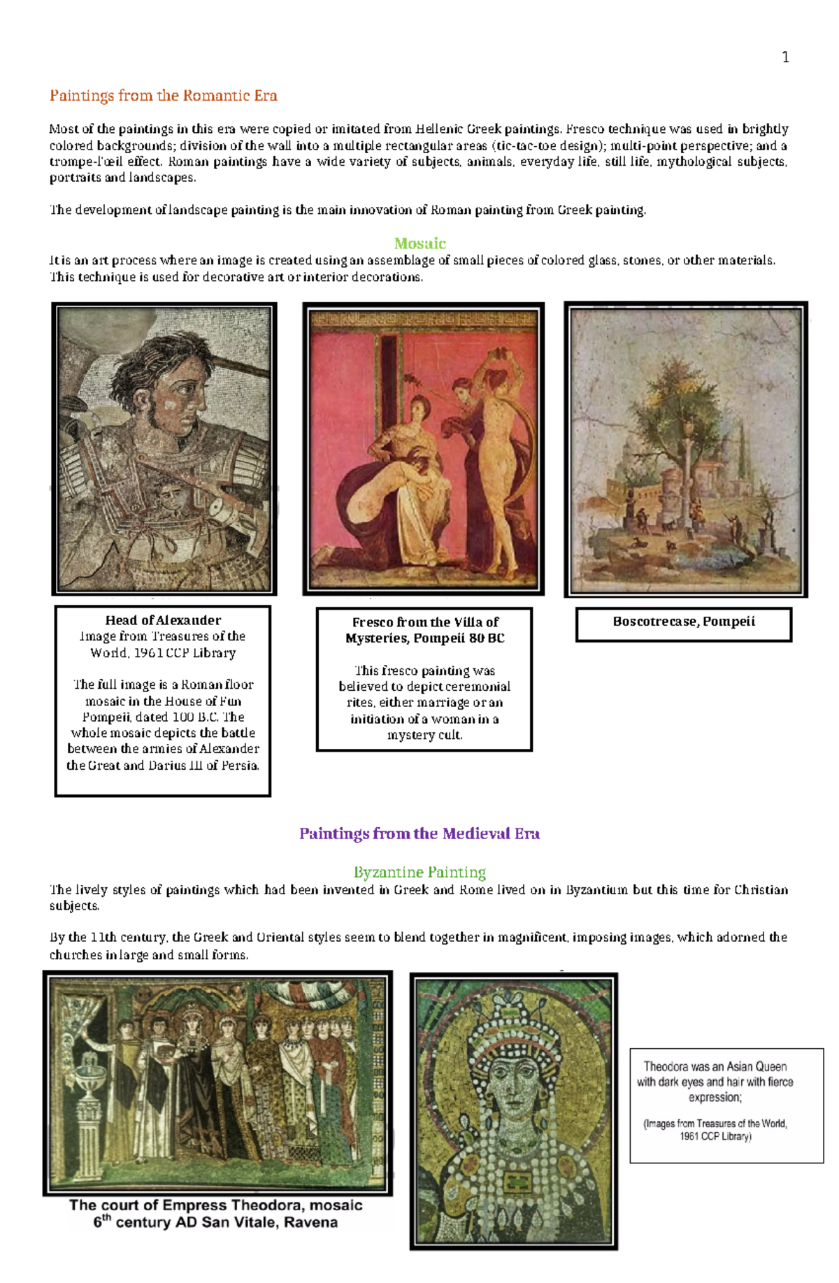 2 - Arts Lectures - Paintings from the Romantic Era Most of the ...