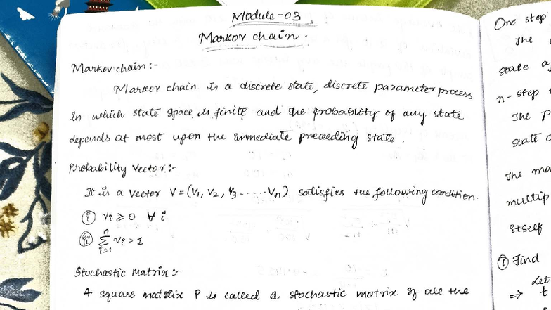 03 Markov Chain: Transition Probabilities and Fixed Vectors - Studocu