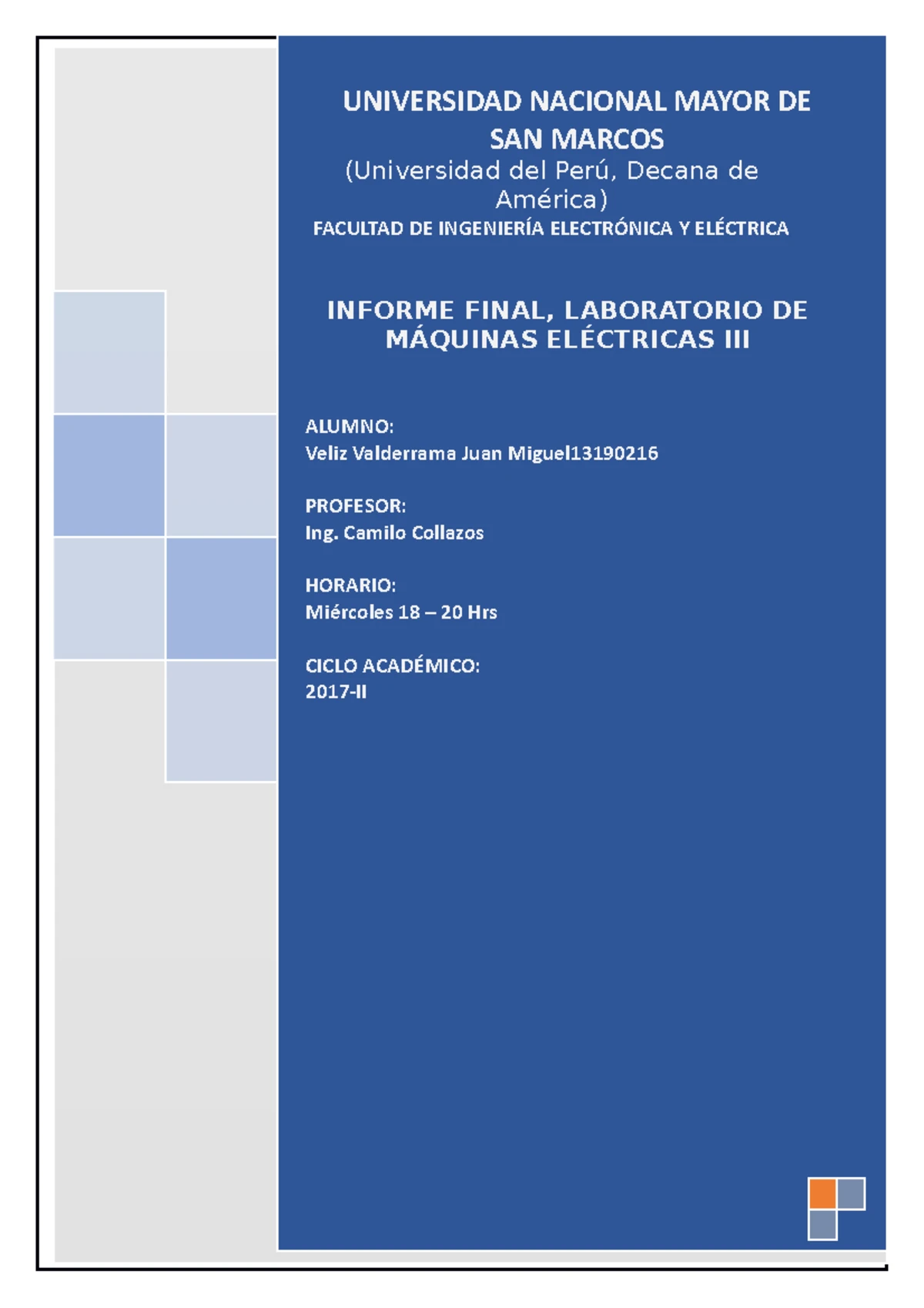 Informe 10 - Laboratorio de Máquinas Eléctricas III: Sistema SCADA - Studocu