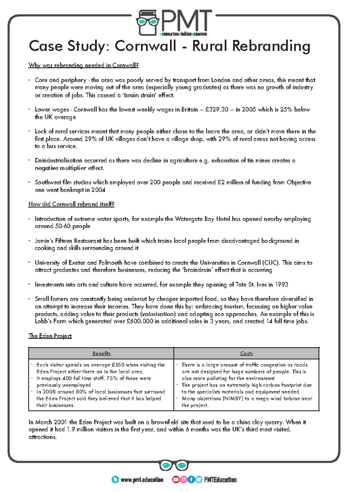 Case Study: Cornwall Rural Rebranding Strategies (PMT) - Studocu