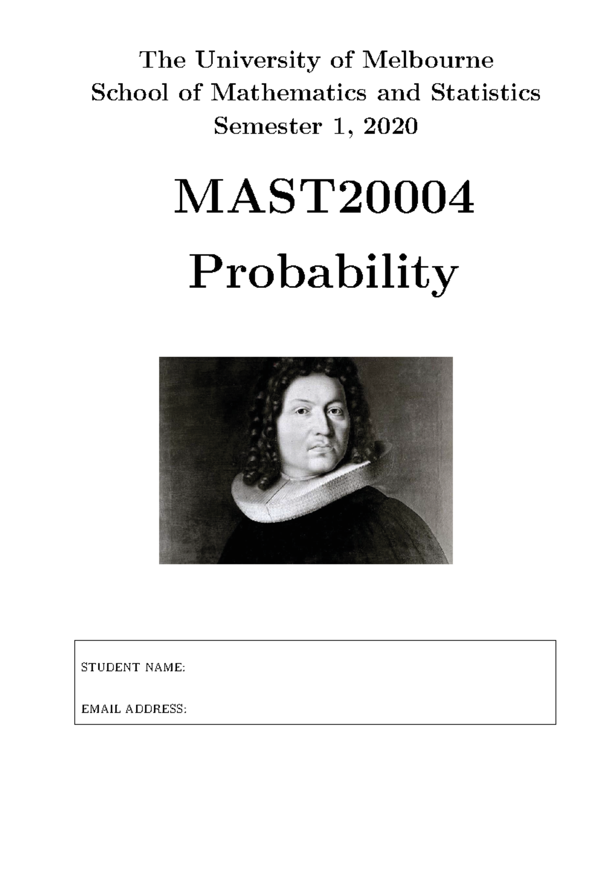 Problem Sheet 2 MAST20004 Probability Sem 1, 2020: Concepts & Exercises ...