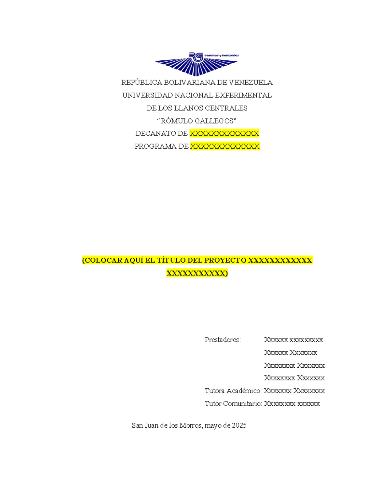 Proyecto de Servicio Comunitario - Unerg 2025: Informe y Plan de Acción ...
