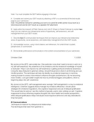 Christian clark task 3 - passed - Christian clark Course/Assessment ...