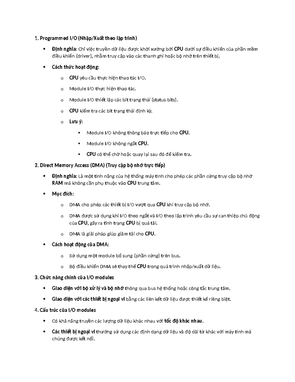 Input/Output Operations in Computer Systems: Programmed I/O & DMA ...