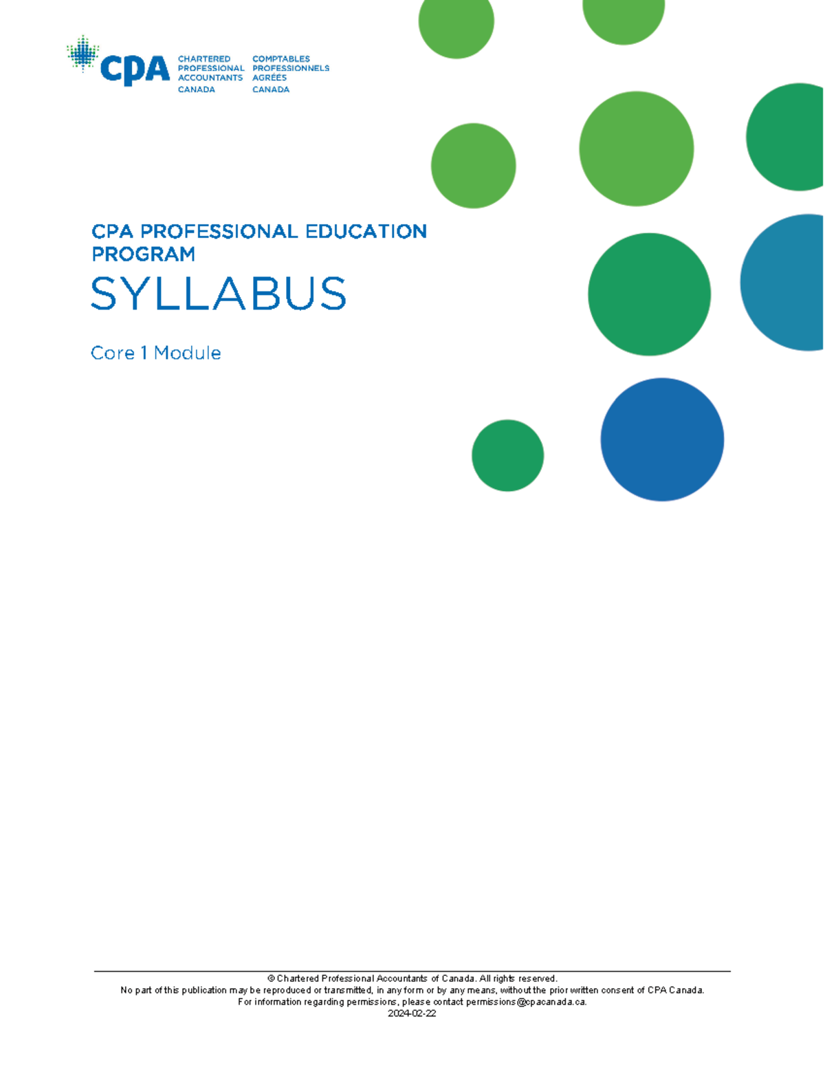 G10484-EC CPA-PEP Core 1 Module Syllabus Overview 2024 - Studocu