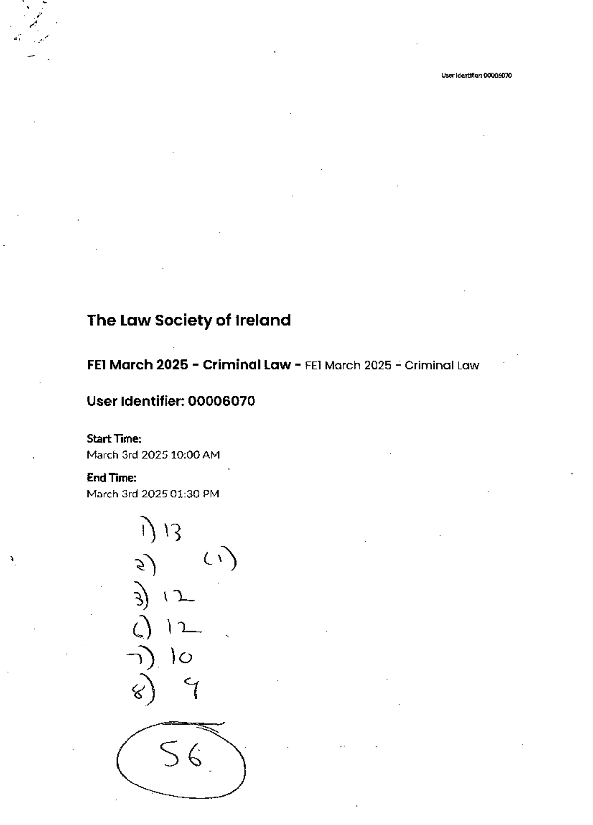 Criminal Law FE1 March 2025 Exam Paper Analysis and Case Studies - Studocu