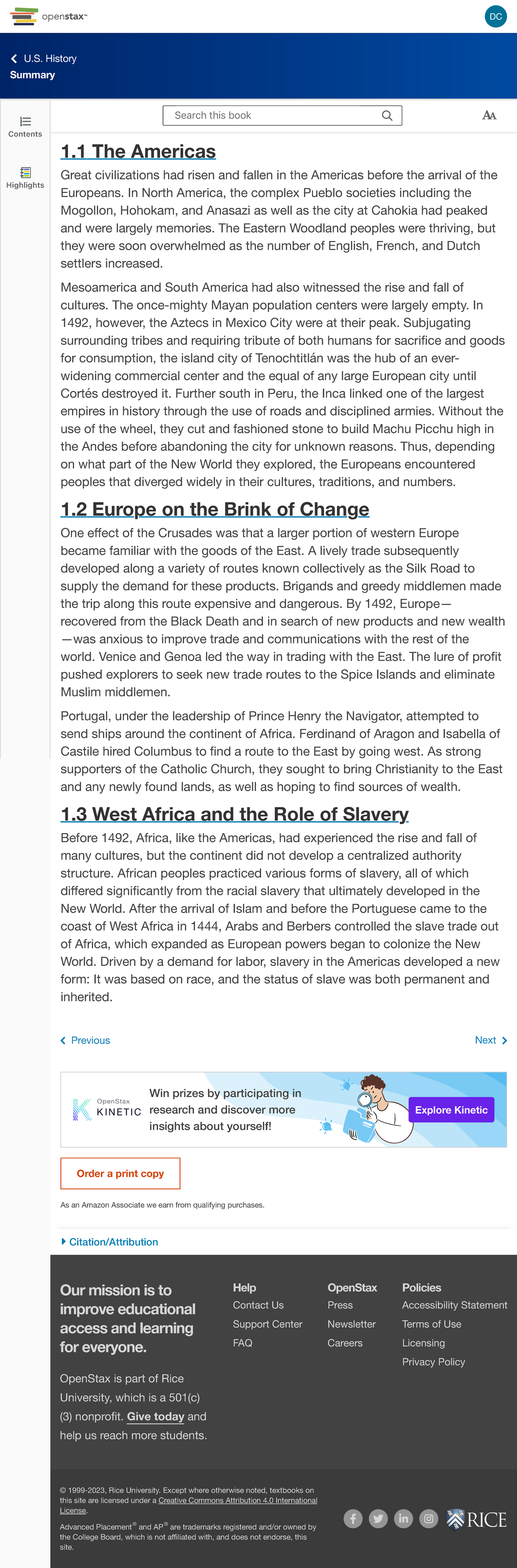 Ch. 1 Summary - U.S. History (OpenStax) - Studocu