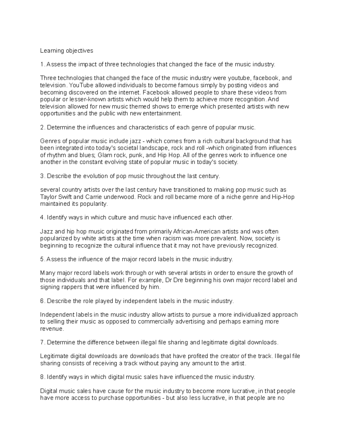 Ch 6 outline - chapter 6 - Learning objectives Assess the impact of ...