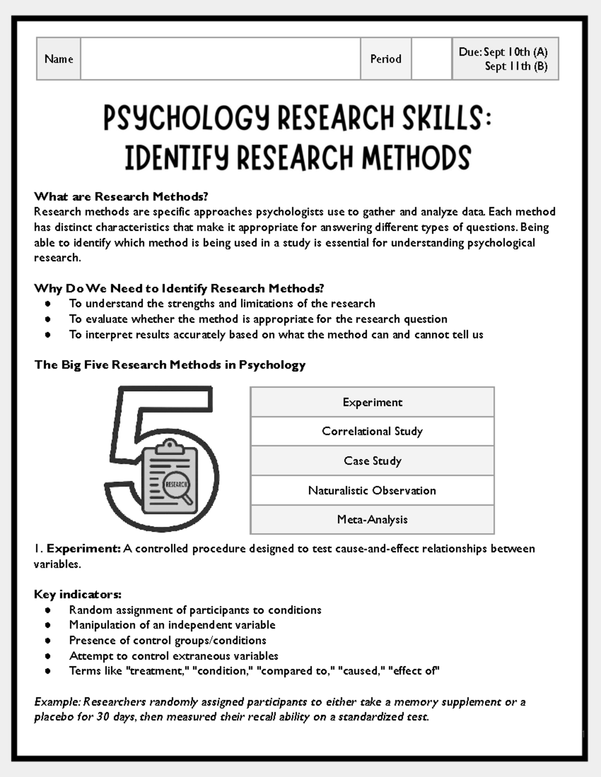 Research Methods in Psychology: Understanding Approaches and ...