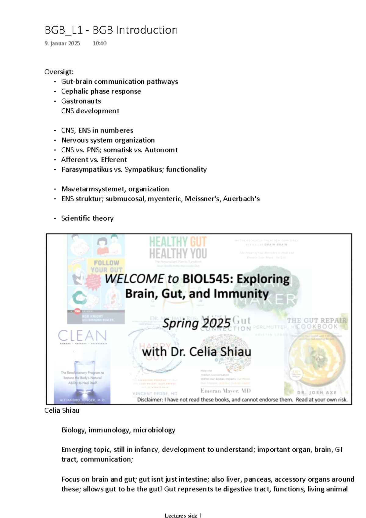 Midterm Exam Study Guide: Essential Topics and Key Concepts - Oversigt: Gut-brain communication ...
