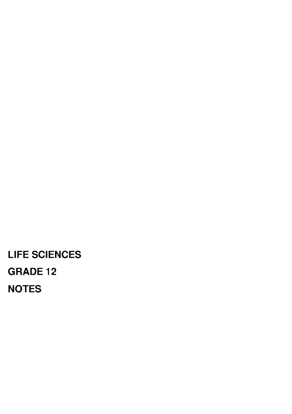 **LIFE Sciences Grade 12 Notes: Genetic Engineering & Homeostasis ...