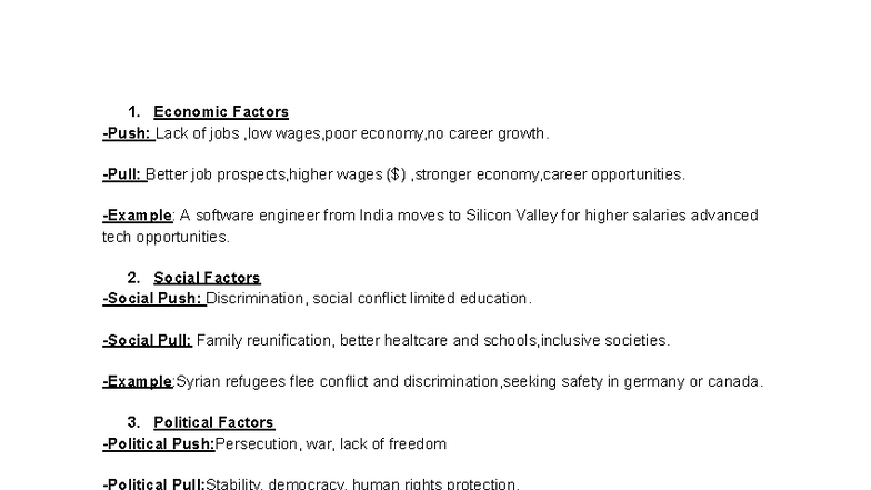 Migration Factors: Economic, Social, Political, Environmental ...