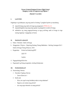 Lesson plan - Subject: Arts Grade Level: Grade 2 Objective: Identify ...