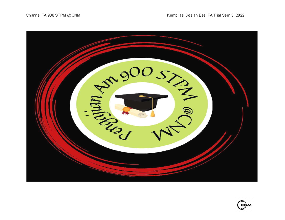 Kompilasi Soalan Esei PA Trial Sem 3 2022 Channel PA 900 STPM - Studocu