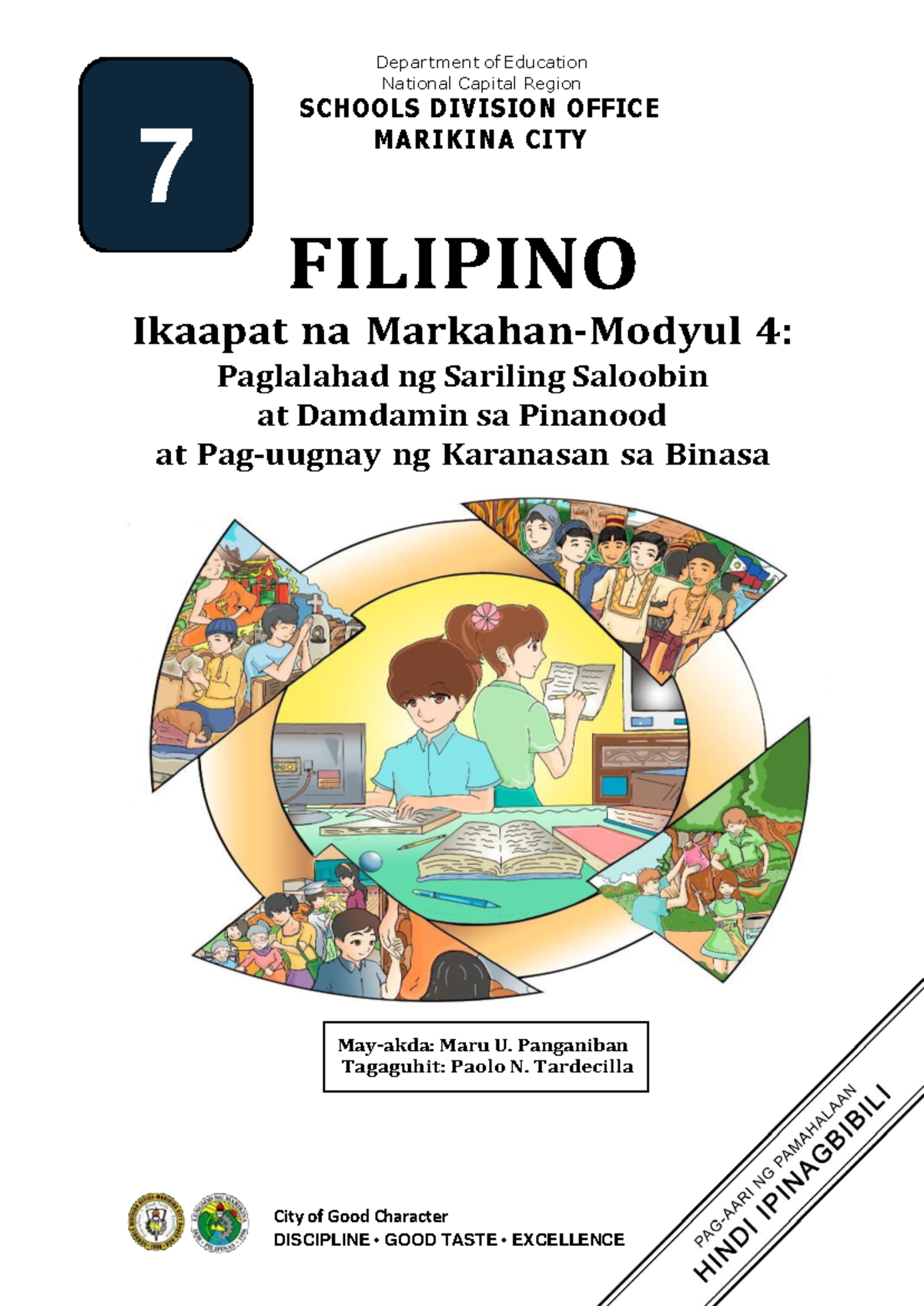 NCR Final Filipino 7 Q4 M4: Paglalahad ng Saloobin at Damdamin - Studocu