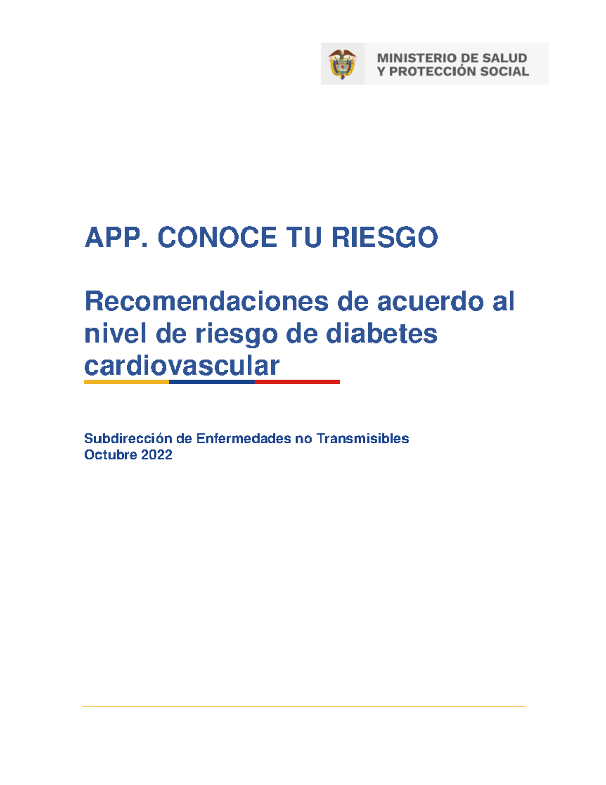 APP. CONOCE TU RIESGO: Recomendaciones para Diabetes y Salud ...