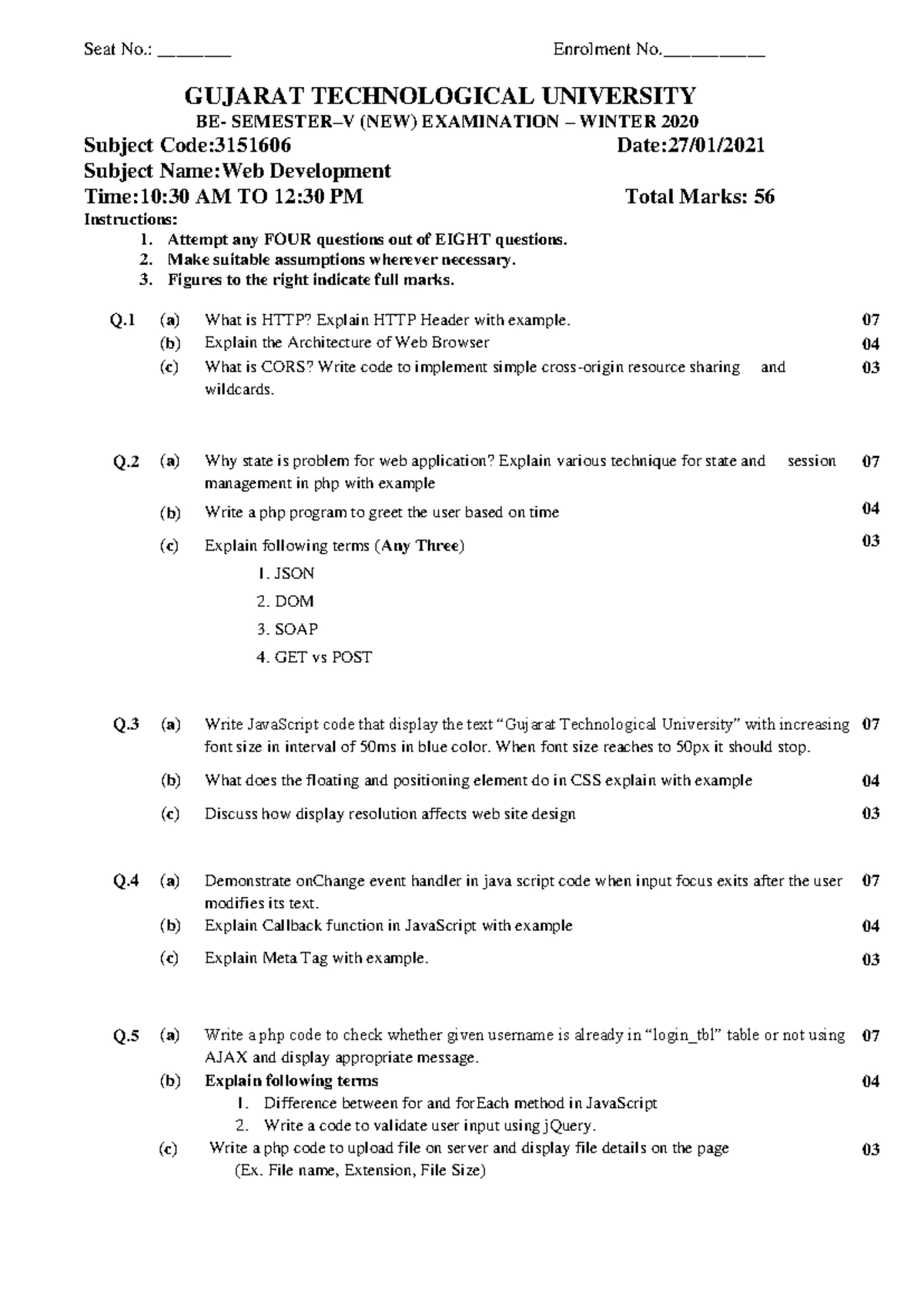 Lab Manual for Computer Networks (3150710) - B.E. Semester 5 - Studocu