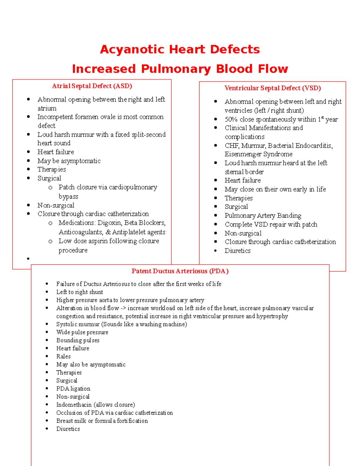 Acyanotic Heart Defect increased pulm flow-3 - Acyanotic Heart Defects ...
