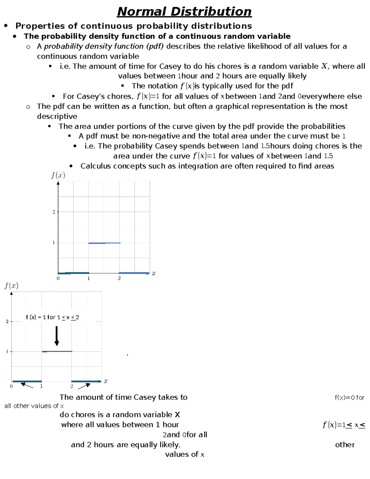 MAT Module 4: Notes on Normal Distribution and Central Limit Theorem ...
