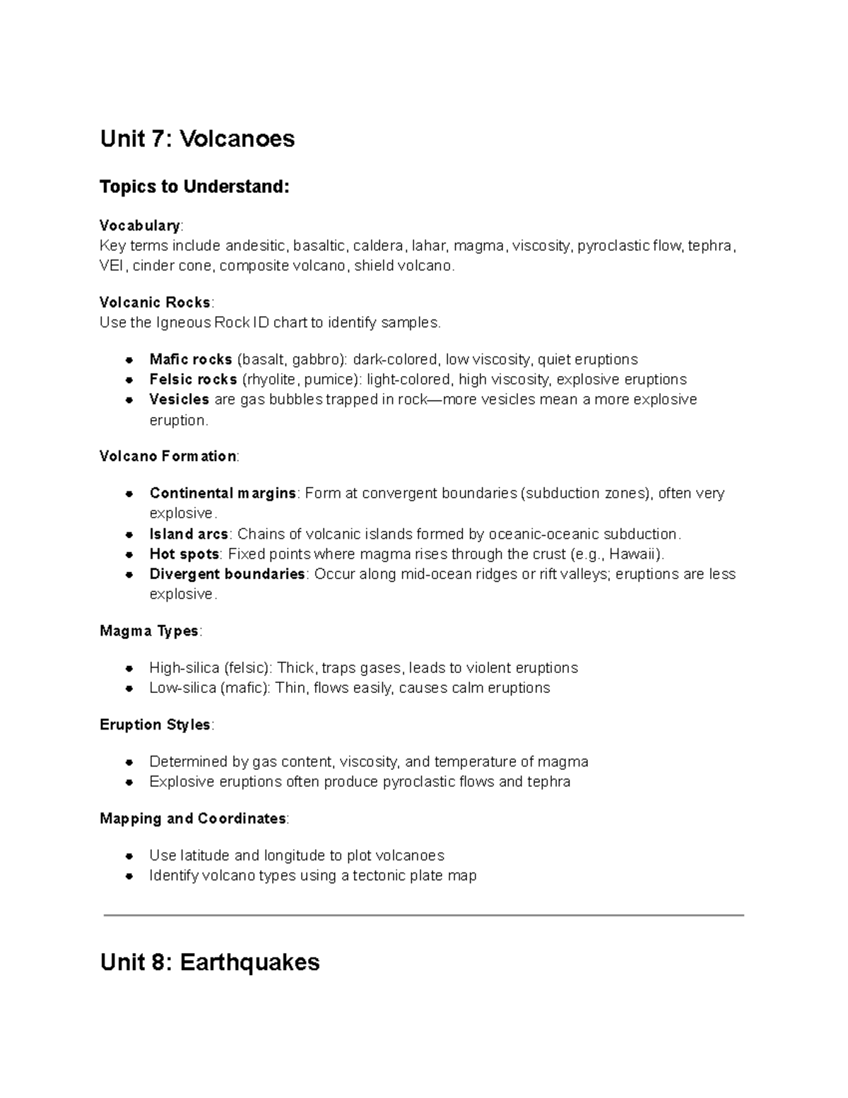SCI S2 Study Guide: Key Concepts on Climate Change, Earthquakes & Water ...