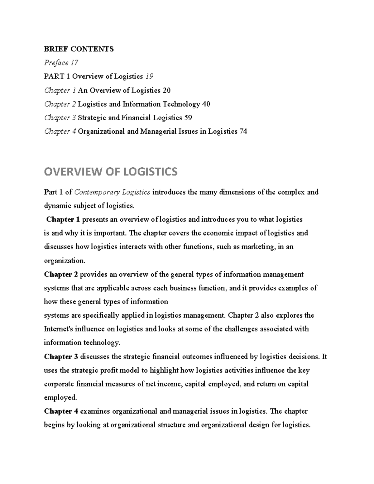 Brief Contents of Chapter 1 26 dec 24 - BRIEF CONTENTS Preface 17 PART ...