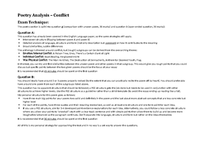 OCR GCSE Poetry Guide - Analysis of most poems in the anthology of ...