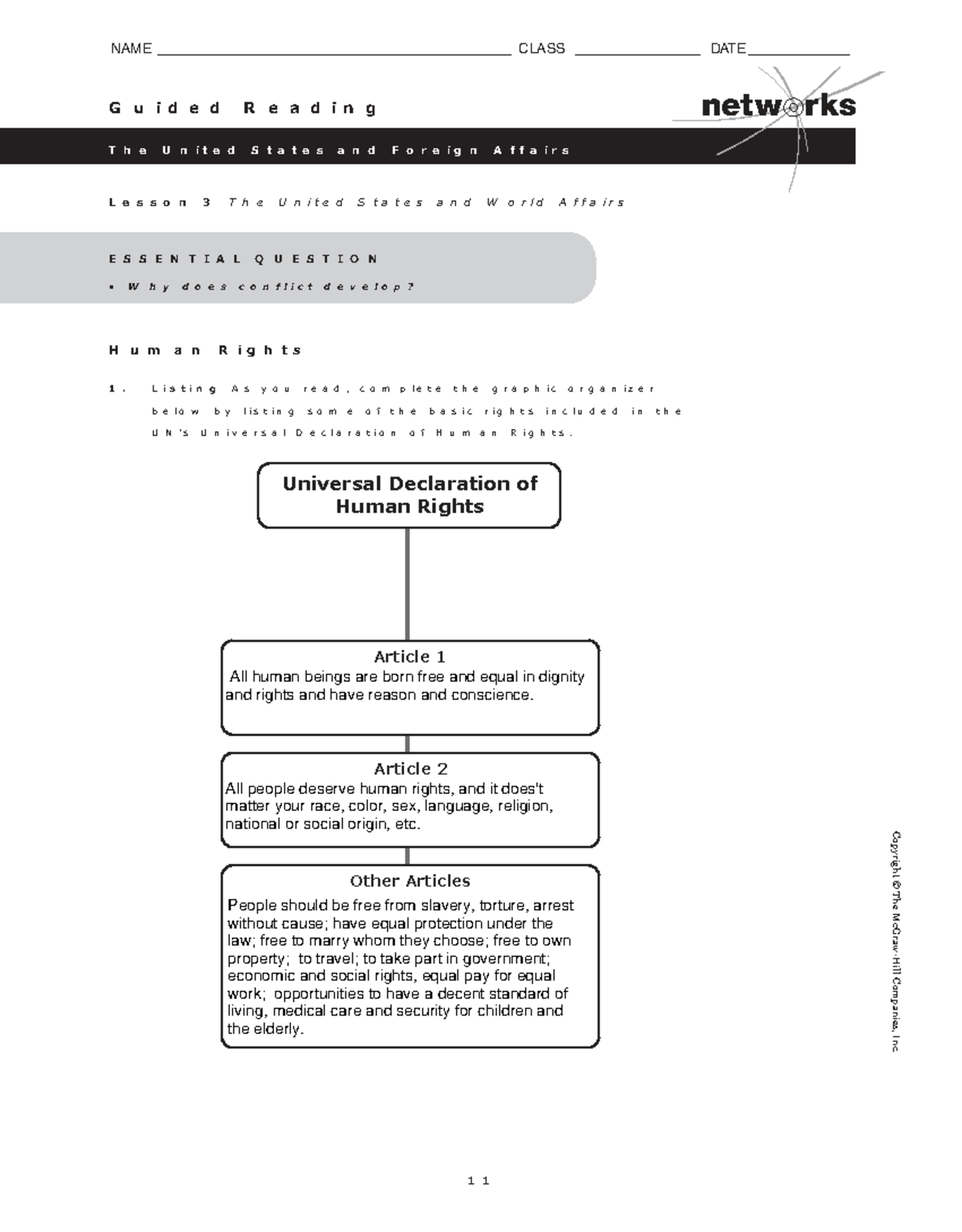 U.S. Foreign Affairs: Guided Reading on Conflicts & Human Rights ...